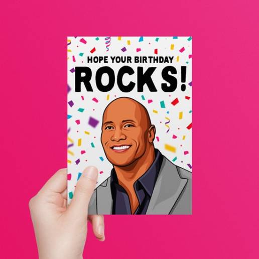 Dwayne "The Rock" Johnson Birthday Card - All Things Banter