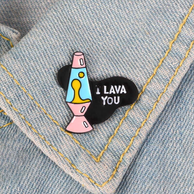 I Lava You Lava Lamp Enamel Pin Badge - All Things Banter
