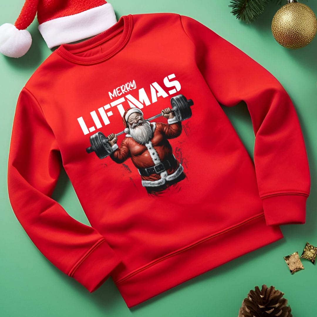 Merry Liftmas Bodybuilding Gym Christmas Jumper - All Things Banter