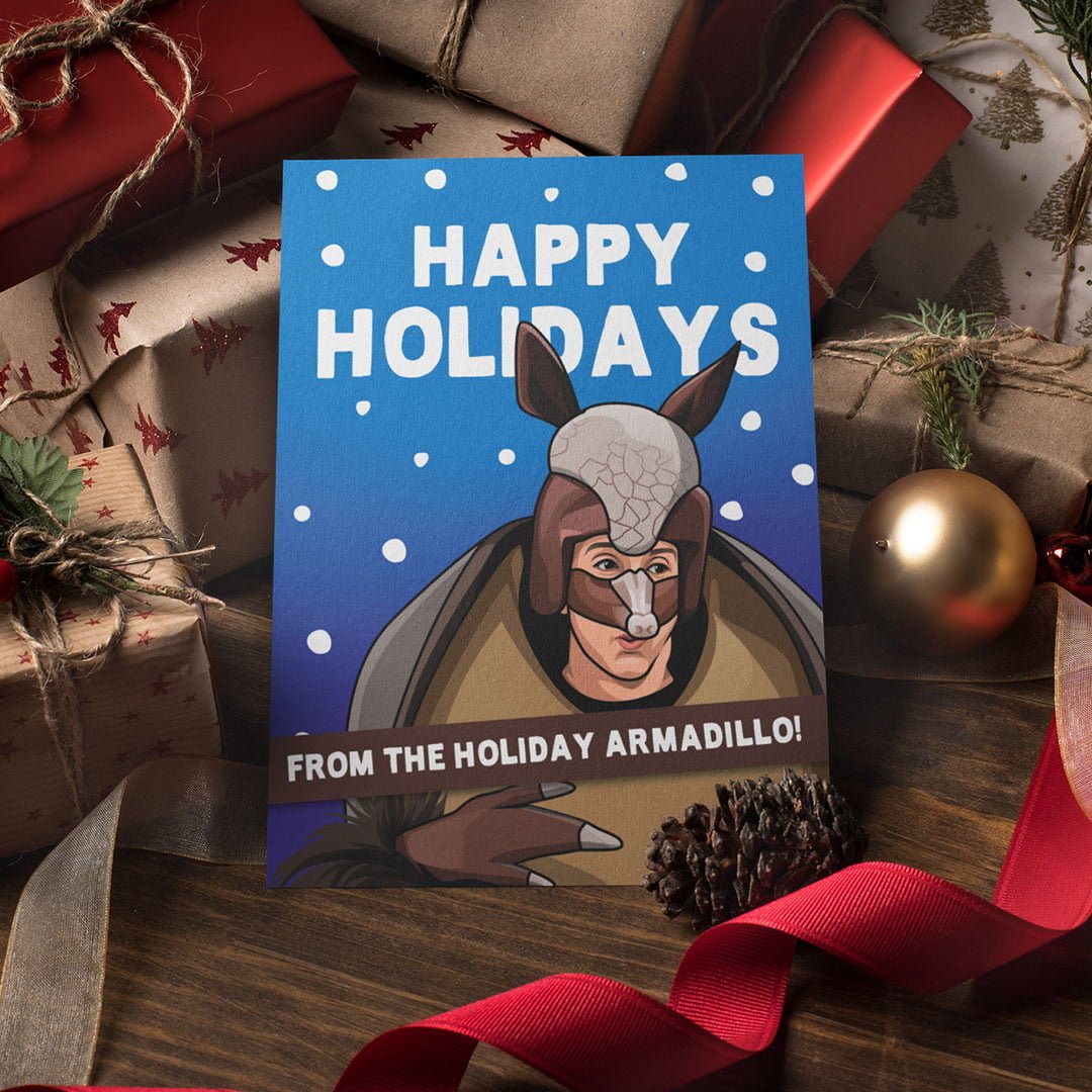 Holiday Armadillo Friends Christmas Card - All Things Banter