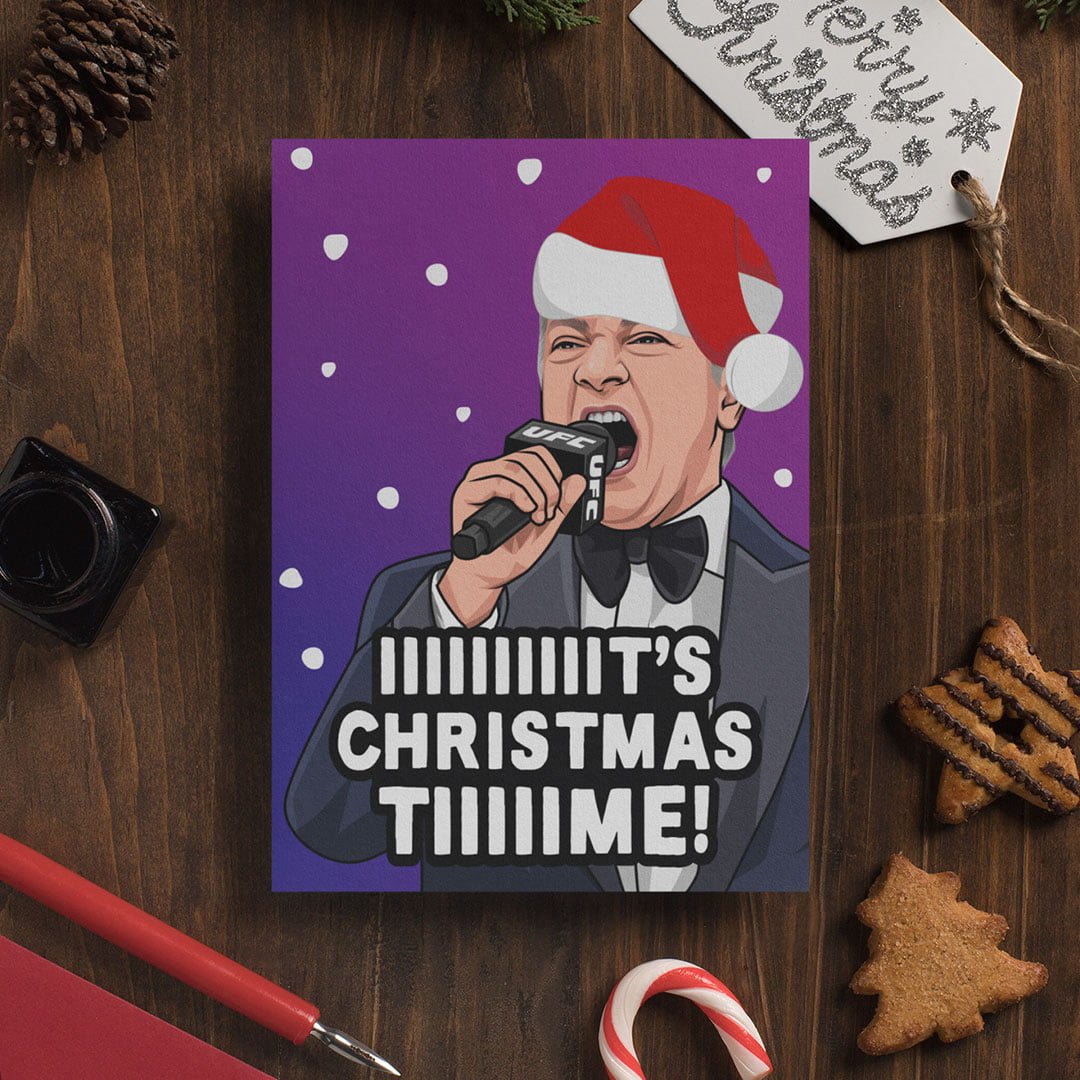 Bruce Buffer UFC MMA Funny Christmas Card - All Things Banter