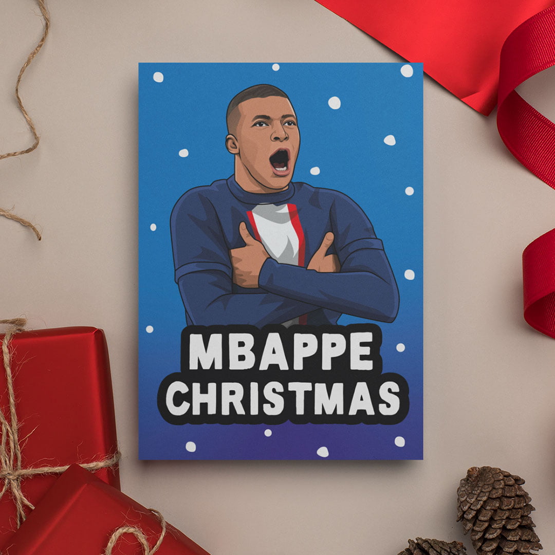 Kylian Mbappe Paris Saint-Germain Funny Christmas Card - All Things Banter